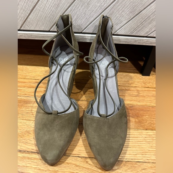 Eileen Fisher | Shoes | New Eileen Fisher Rope Ghillie Olive Green ...